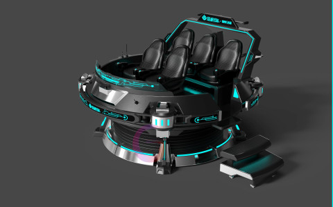 Ghế quay 360 độ VR 5 chỗ ngồi 9d VR 360 roller coaster UFO Flight ...